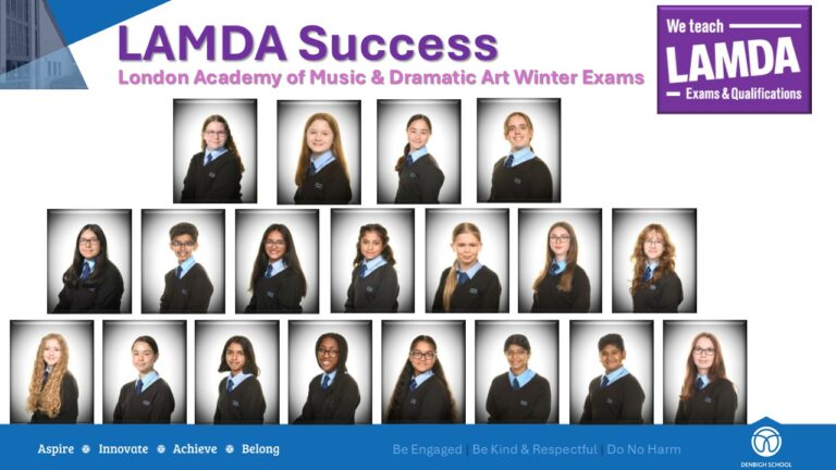 100% pass rate in LAMDA Exams - Denbigh School - Milton Keynes